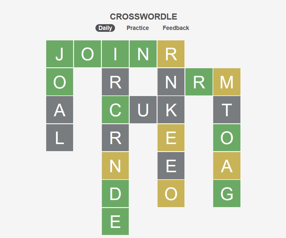 Crosswordle | Solve Backwards Wordle-Sudoku Puzzles Daily